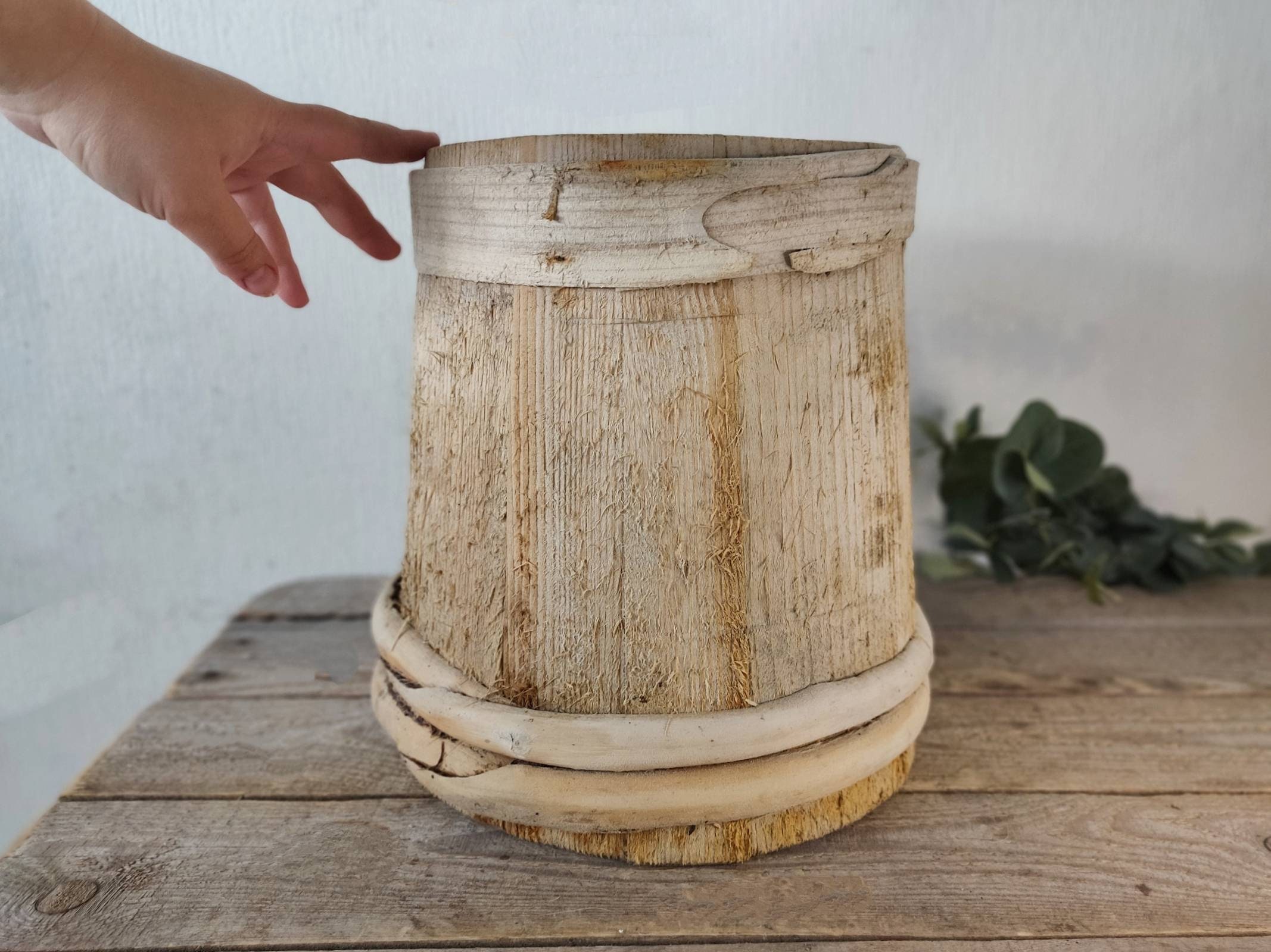 Viejo barril de madera vintage. Rústico Antiguo Primitivo | Etsy