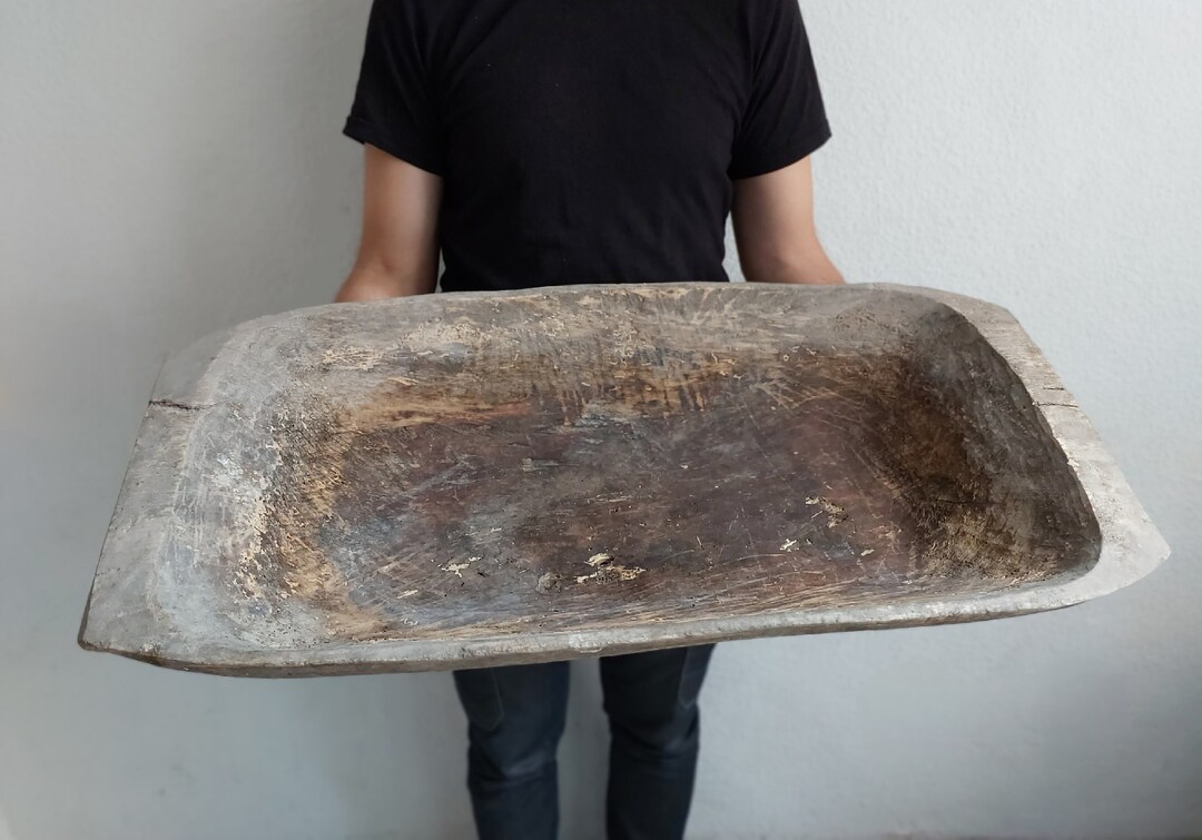 Vintage Hand Carved Wooden Trough. Old Primitive Farmhouse - Etsy