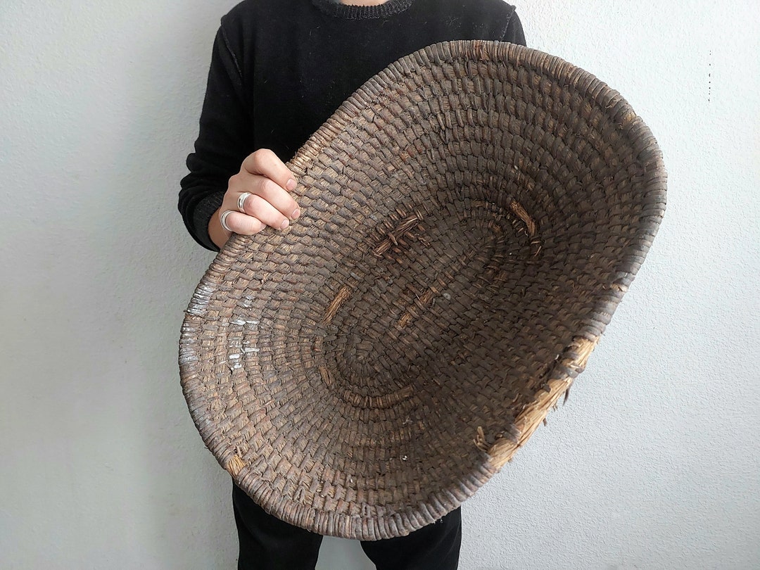 Old Big Antique Grass Rye Basket. Vintage Big Grain Storage. - Etsy