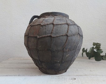 Antique Dusty Gray Ceramic Pot With Lid. Wabi Sabi Rare Old Pottery ...