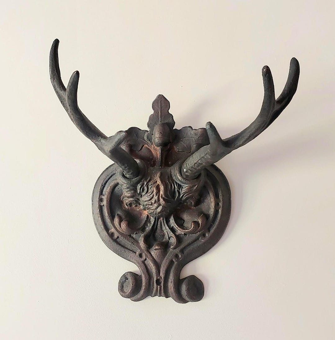 Vintage Metal Decorative Deer Horns. Farmhouse Wall Décor. - Etsy