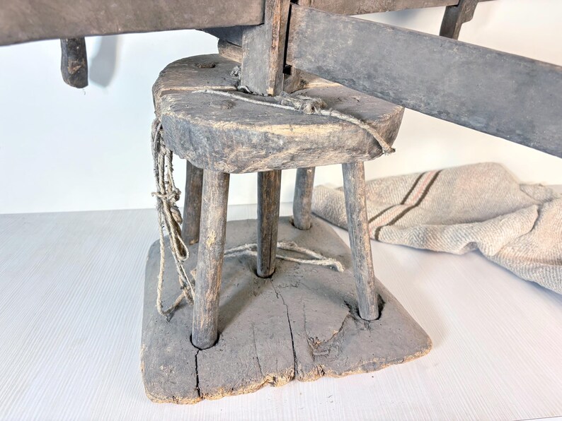 Antique Big Wooden Yarn Swift Adjustable Skein Winder Historical ...