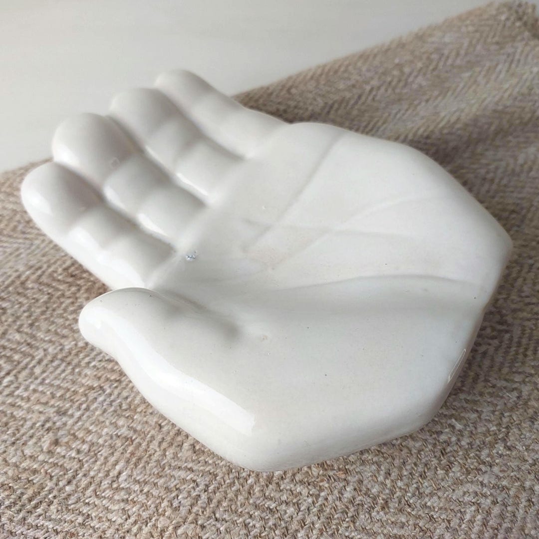 Ceramic Hand-shaped Dish – Modern Decorative Tray for Jewelry, Keys ...