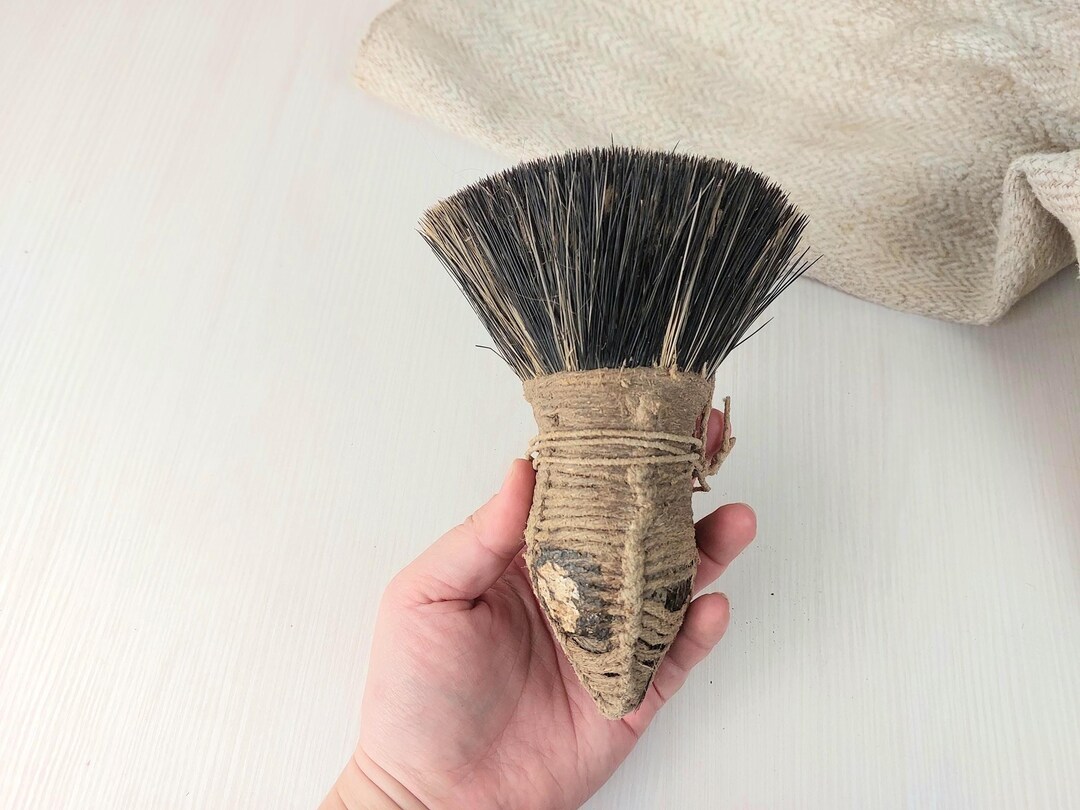 Vintage Horsehair Brush Primitive Rustic Farmhouse Decor Textile Art ...