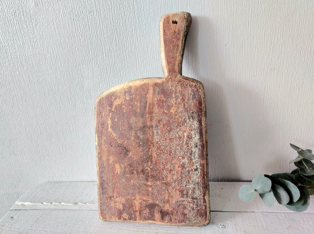 Old Vintage Wooden Cutting Board. Primitive Kitchen Snack Tray ...