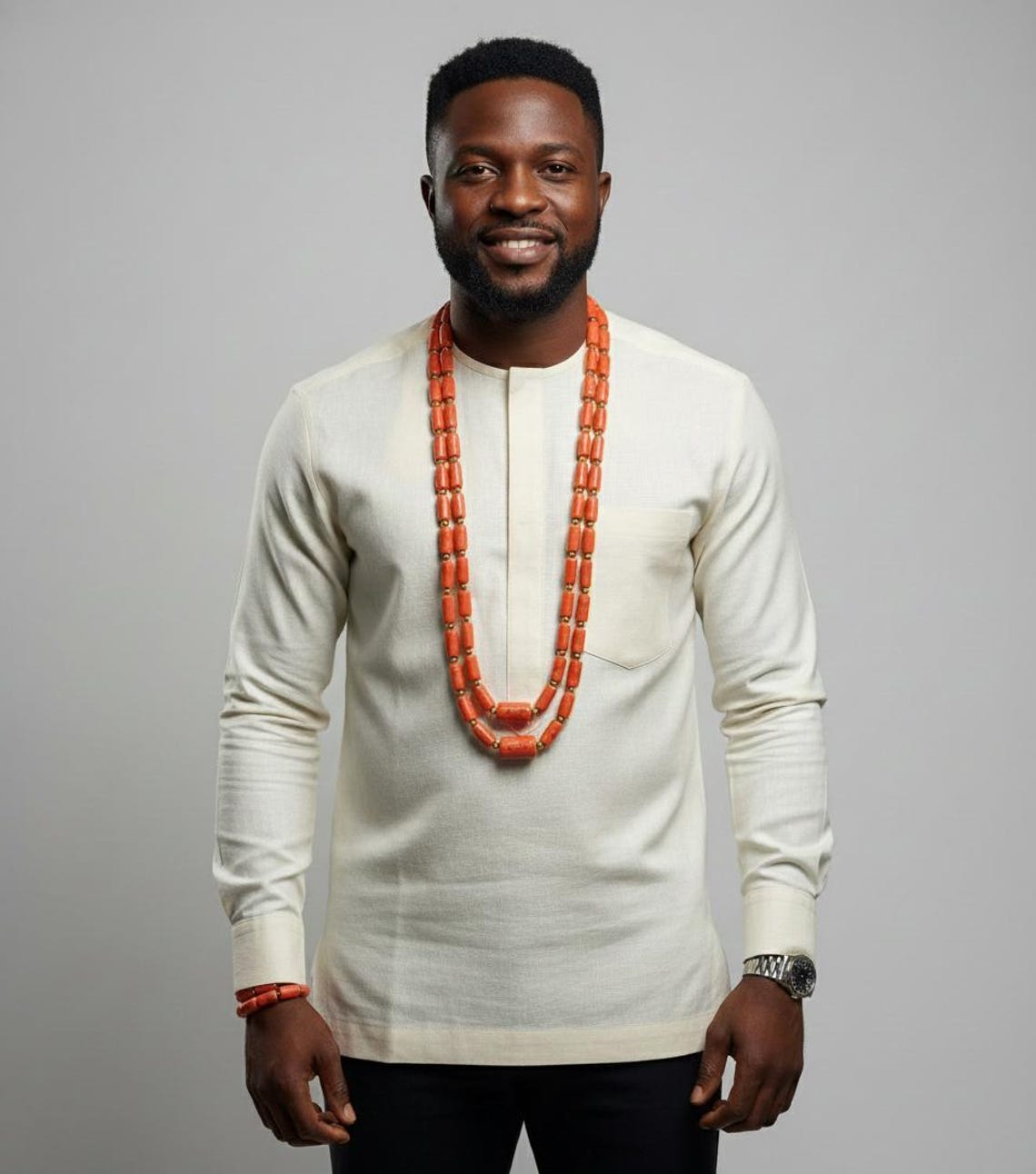 Authentic African Nigerian Benin Beads | Jewelry for Men| Coral Beads ...