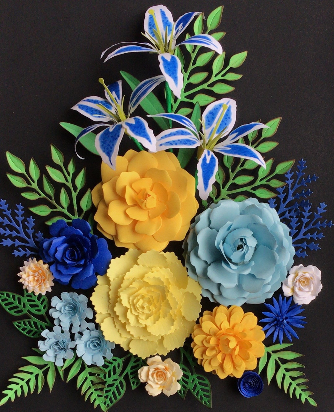3D Paper Flower Shadow Box, Enchanted Floral Wall Art - Etsy