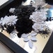 3-D Flower Wall Art Handcrafted Black-white Floral Arrangements in ...
