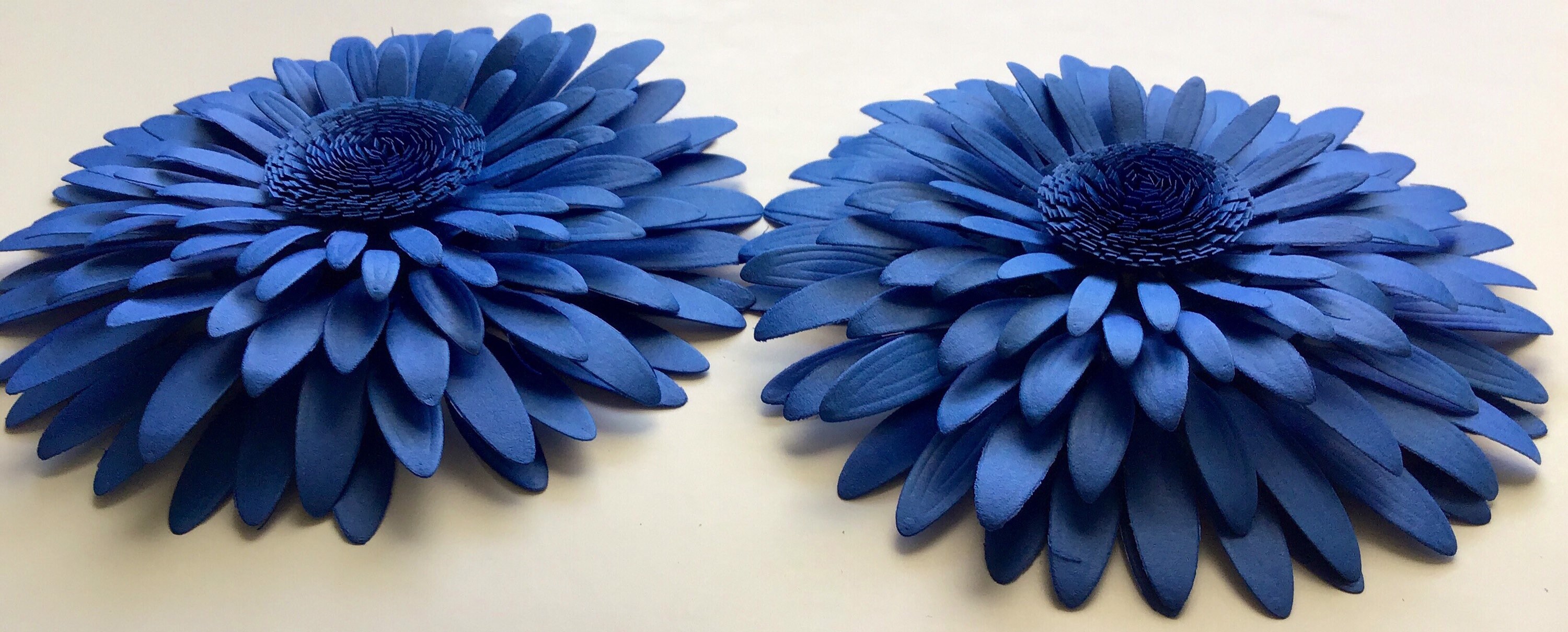 Paper Flowers Royal Blue Mums (2 Pieces) 4" Wedding Shower Party ...
