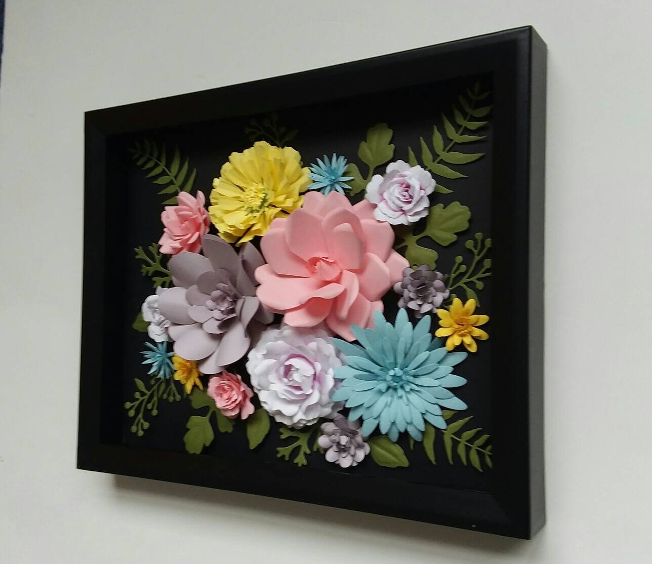 3-D Flower Wall Art Hafndcrafted Multicolor Rose Floral Arrangements in ...