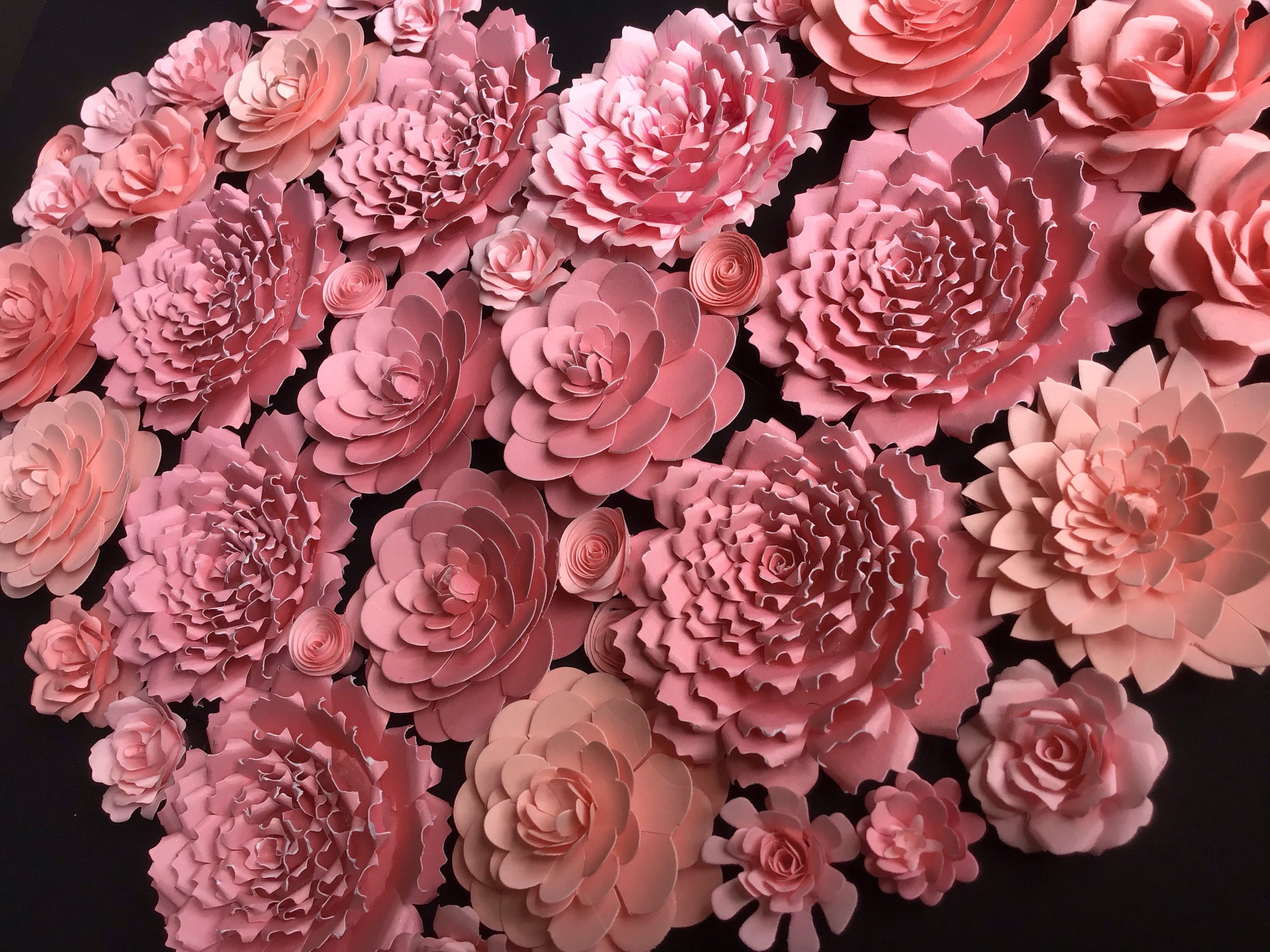 Shadow Box Frame Flower Wall Art Handcrafted Mixed Pink Roses - Etsy