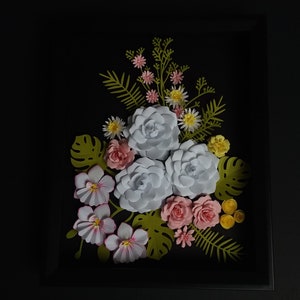 Flower Wall Art Handcrafted Roses Orchids Paper Flowers | Etsy