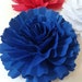 Paper Flowers Red White & Royal Blue Carnations 3.5 - Etsy