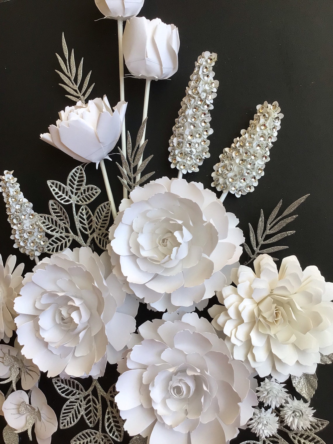 Wall Art Handcrafted Peonies Mum Orchids 3D Flower Floral - Etsy