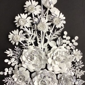 3-D Flower Wall Art Handcrafted Vintage Prints Rose Foliag Floral ...