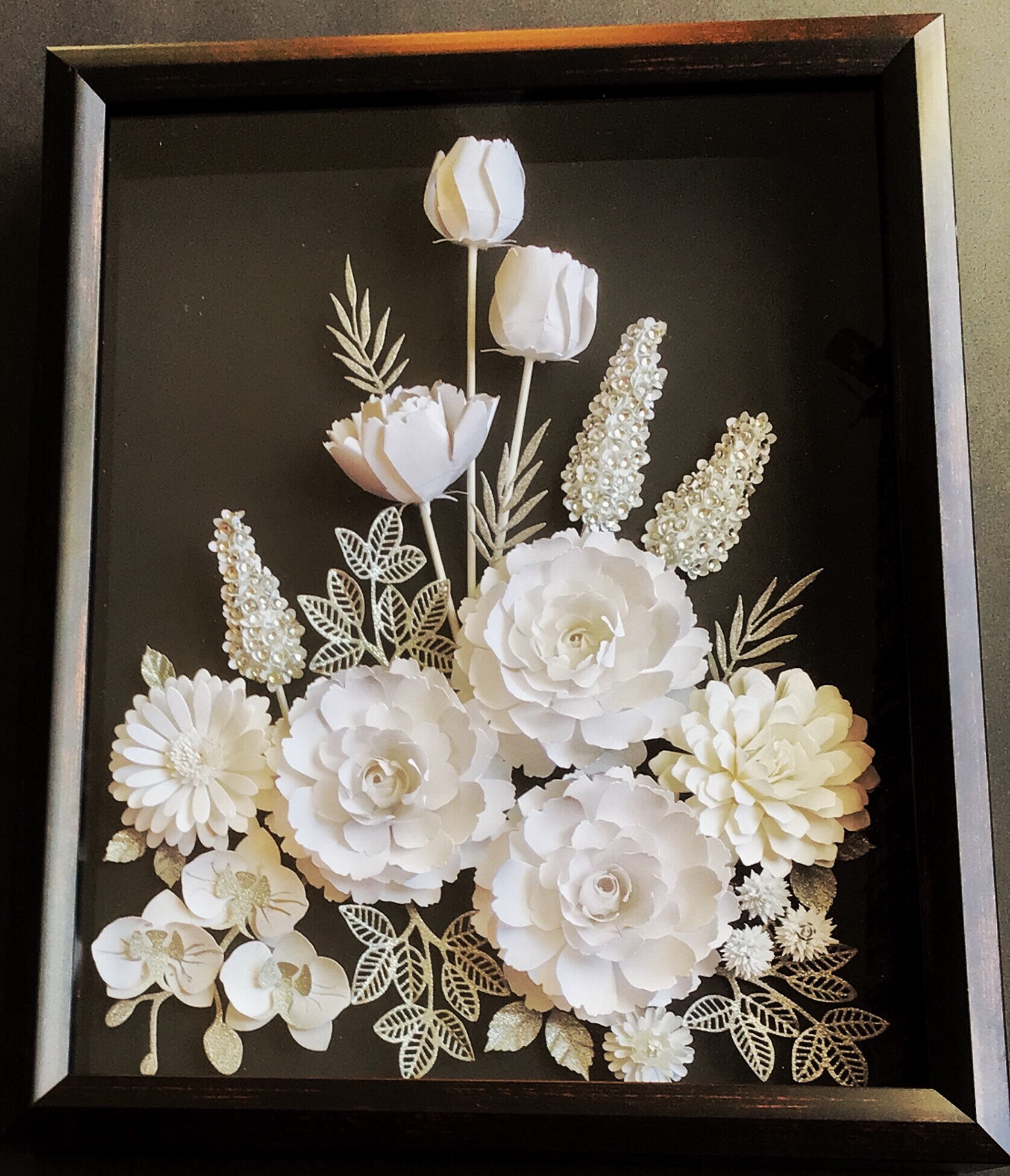 Wall Art Handcrafted Peonies Mum Orchids 3D Flower Floral - Etsy