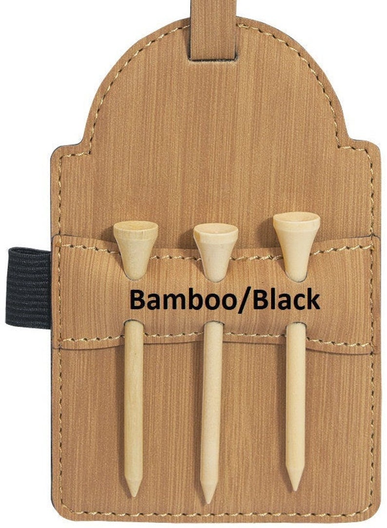 Bag Tag, Custom Leatherette Golf Bag Tag With Golf Tees - Etsy