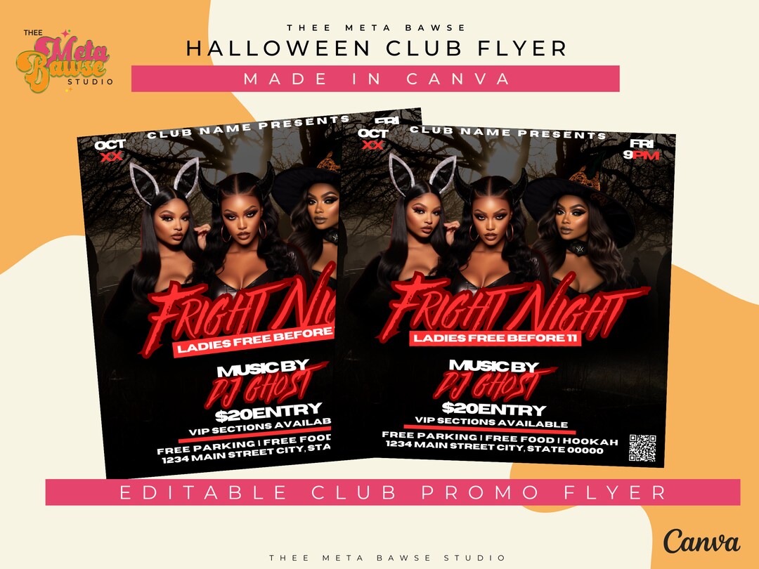 October Flyer Halloween Party Flyer DIY Flyer Club Flyer - Etsy