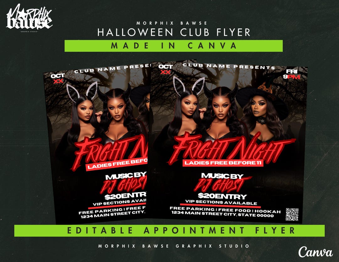 October Flyer | Halloween Party Flyer | DIY Flyer | Club Flyer - Etsy