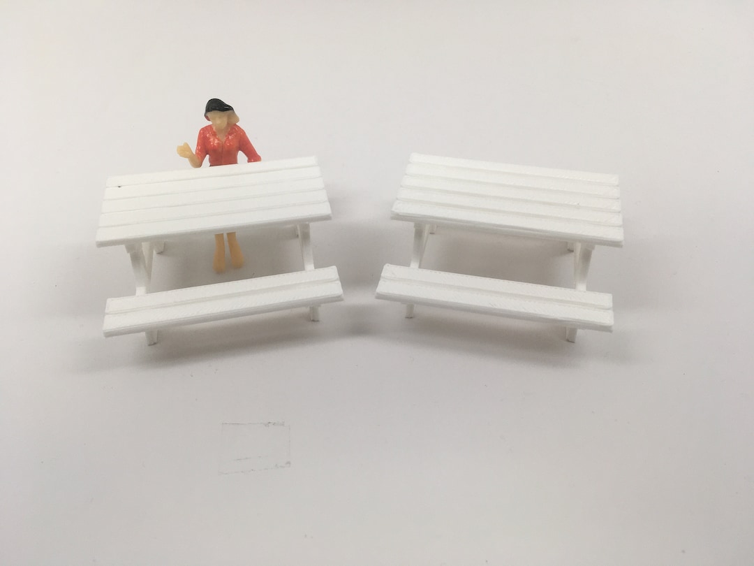 Set of 2 G Scale Model Picnic Tables - Etsy