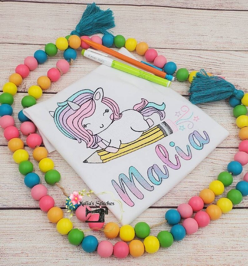 Back to School Shirt Girls First Day of School Shirt Unicorn | Etsy