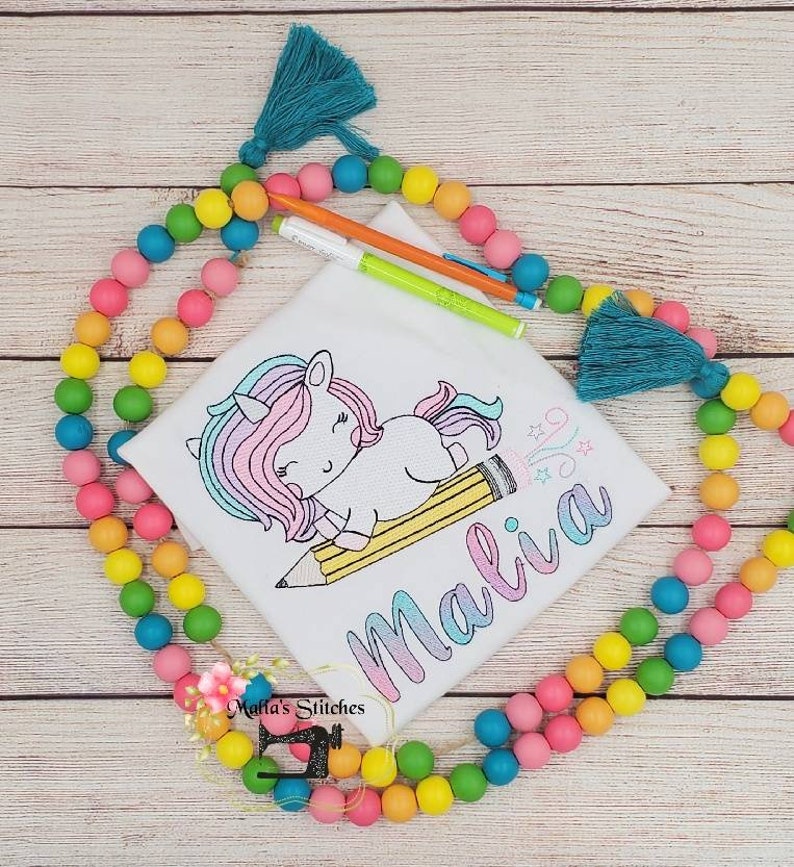 Back to School Shirt Girls First Day of School Shirt Unicorn | Etsy