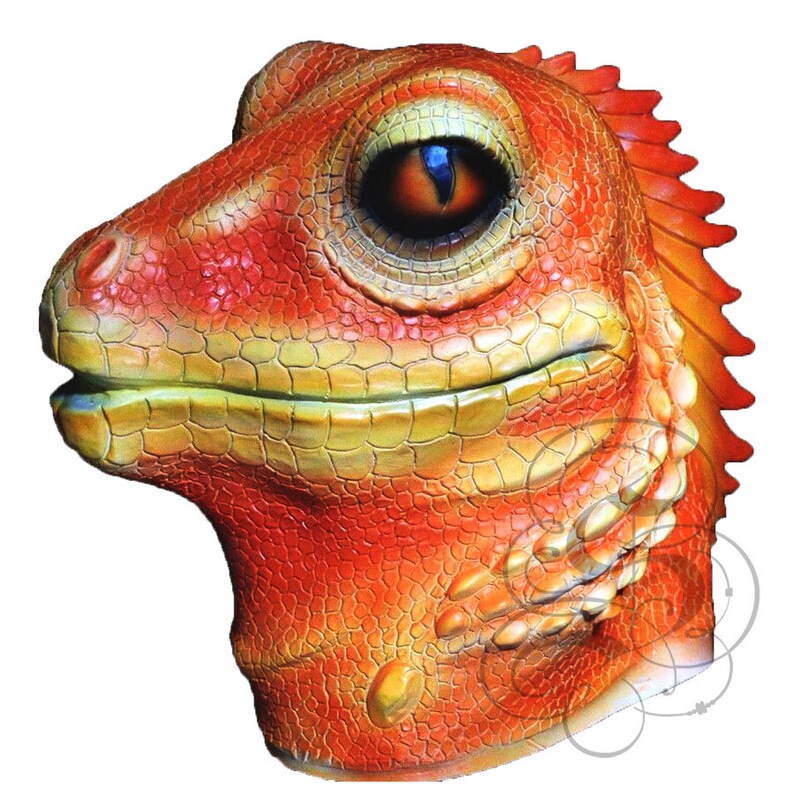 Deluxe Latex Realistic Animal Reptiles Lizard Orange Mask - Etsy
