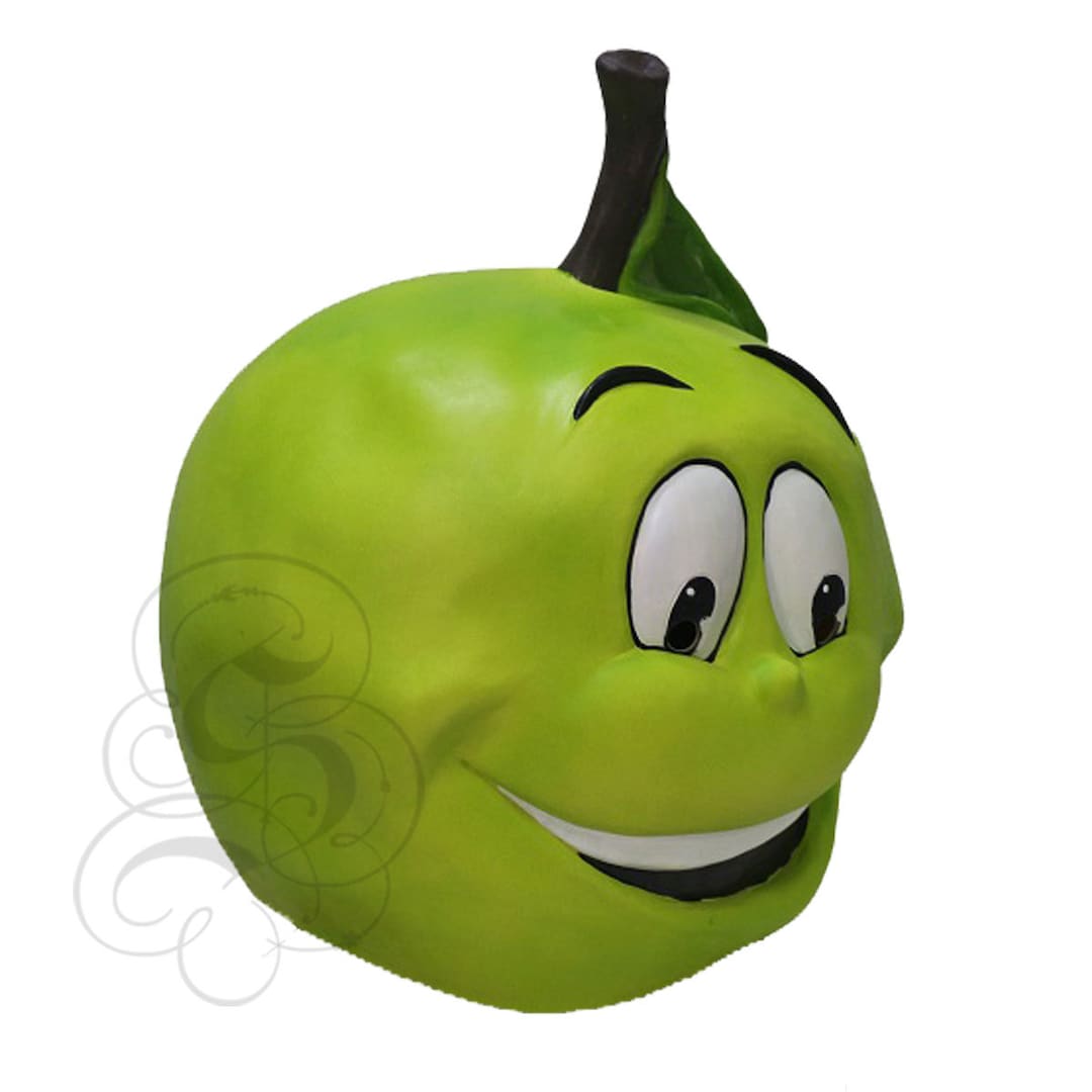 Latex GREEN APPLE Fruit Head Mask for Halloween Cosplay Movie - Etsy