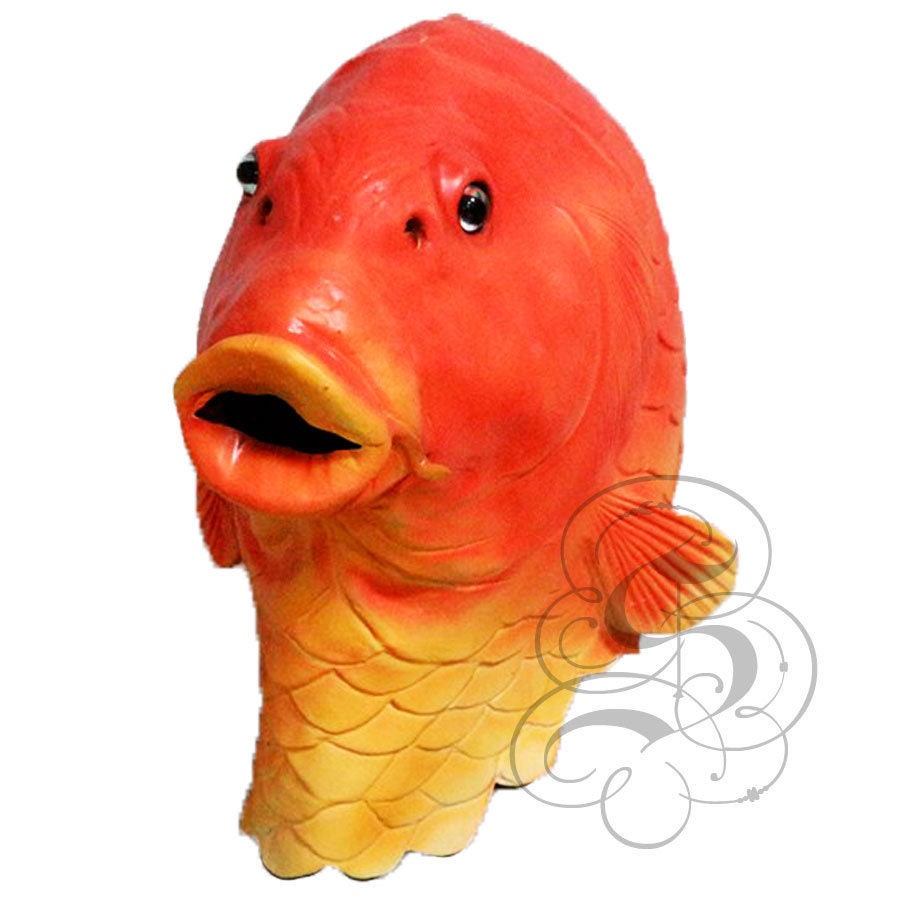 Latex Realistic Gold Fish Full Head Prop Cosplay Animal Head - Etsy UK