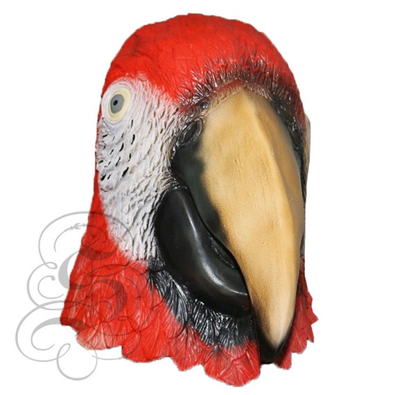 Paper & Party Supplies Deluxe Latex Realistic Animal Red Parrot Bird ...