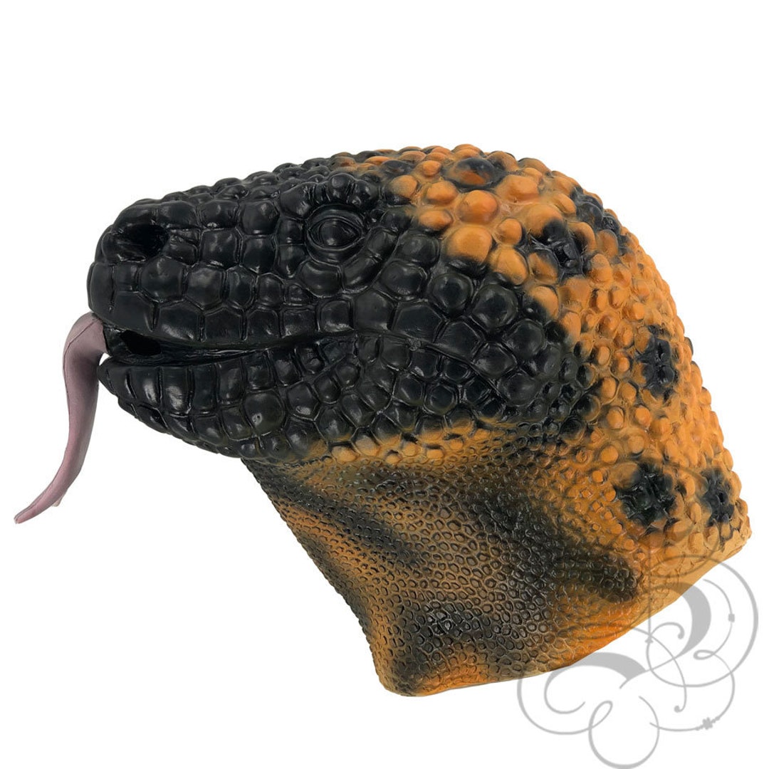 Deluxe Latex Realistic Animal Reptiles Lizard Gila Monster Mask for ...