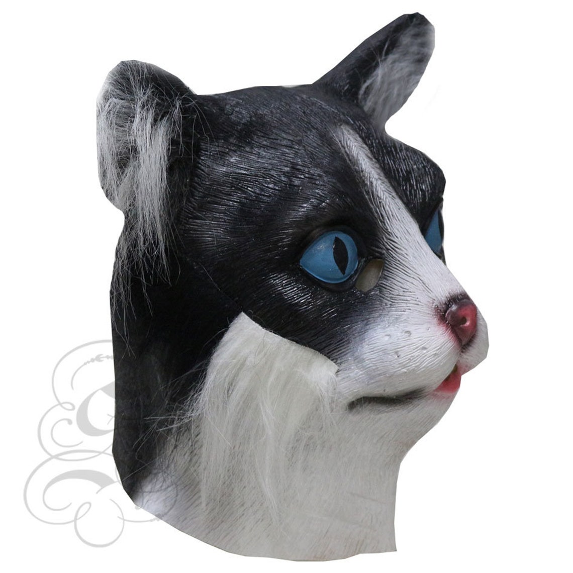Latex Realistic Cat With Fur Props Cosplay Animal Head Party - Etsy UK