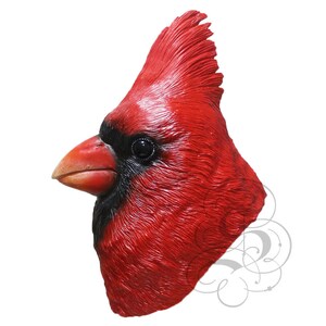 Latex Realistic Animal Red Cardinal Bird Mask for Cosplay | Etsy UK