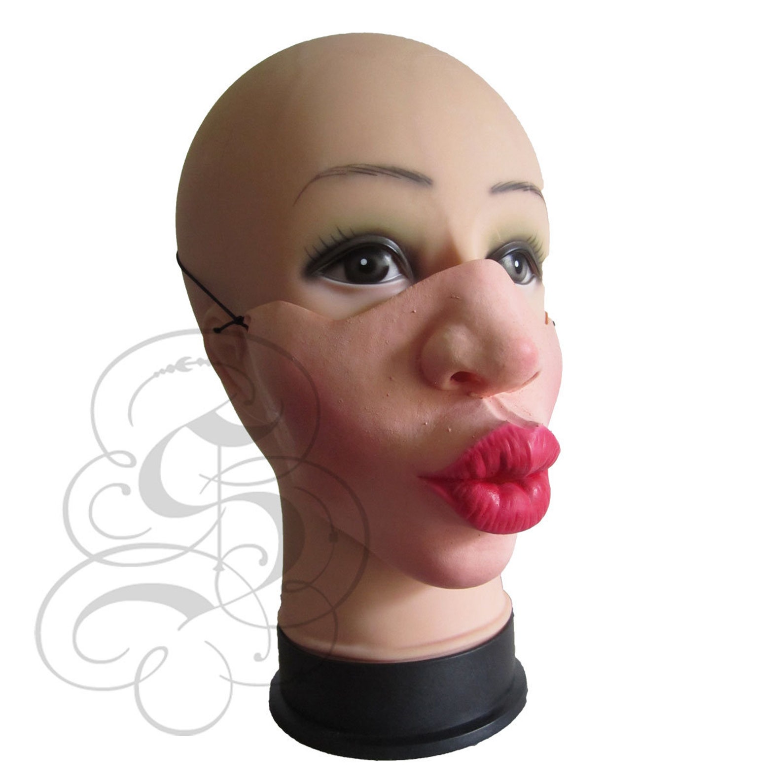 Latex Half Face Puckered Lips Mask for Comedy Funny Homour | Etsy
