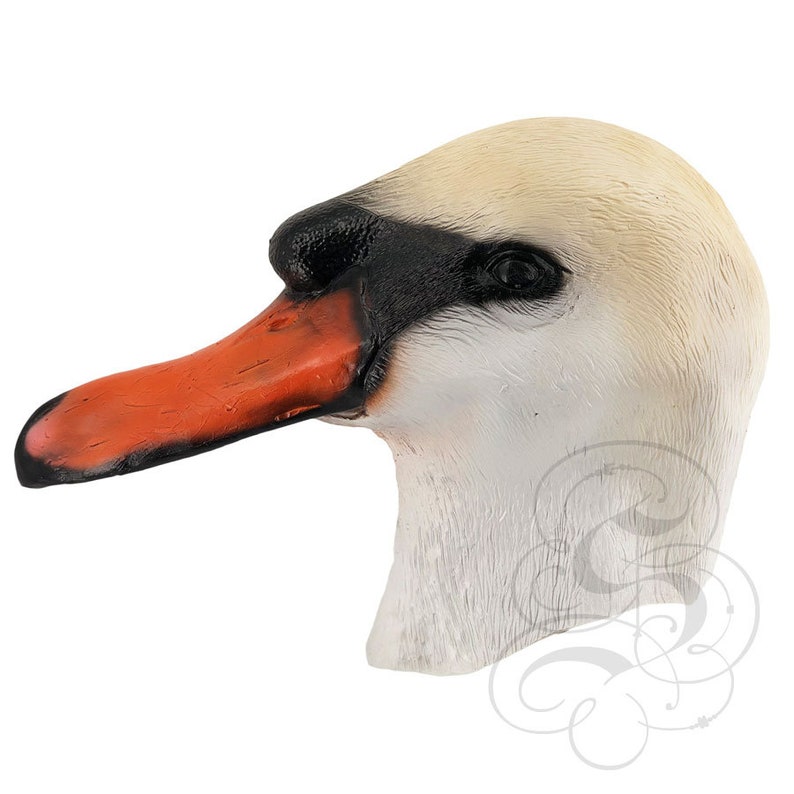 Latex Realistic White Swan Waterfowl Full Head Prop Cosplay - Etsy