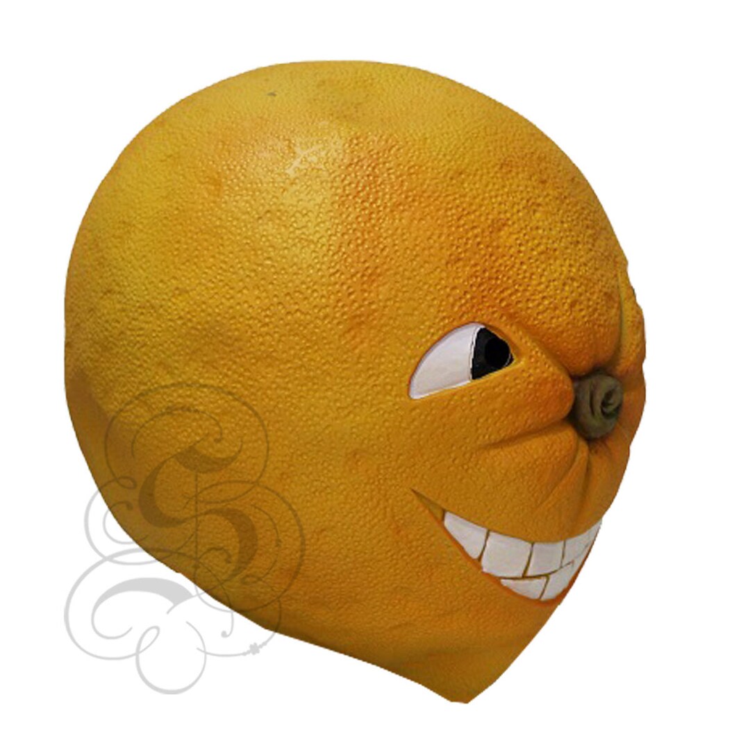 Latex Grumpy Orange Fruit Head Mask for Halloween Cosplay Movie Theme ...