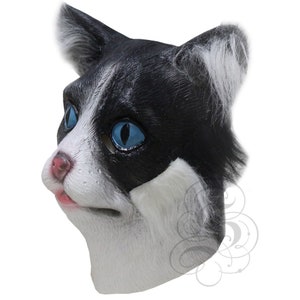 Latex Realistic Cat With Fur Props Cosplay Animal Head Party Mask - Etsy UK
