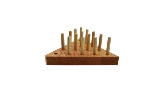 Solid Oak Wooden Peg Game Triangle - Etsy