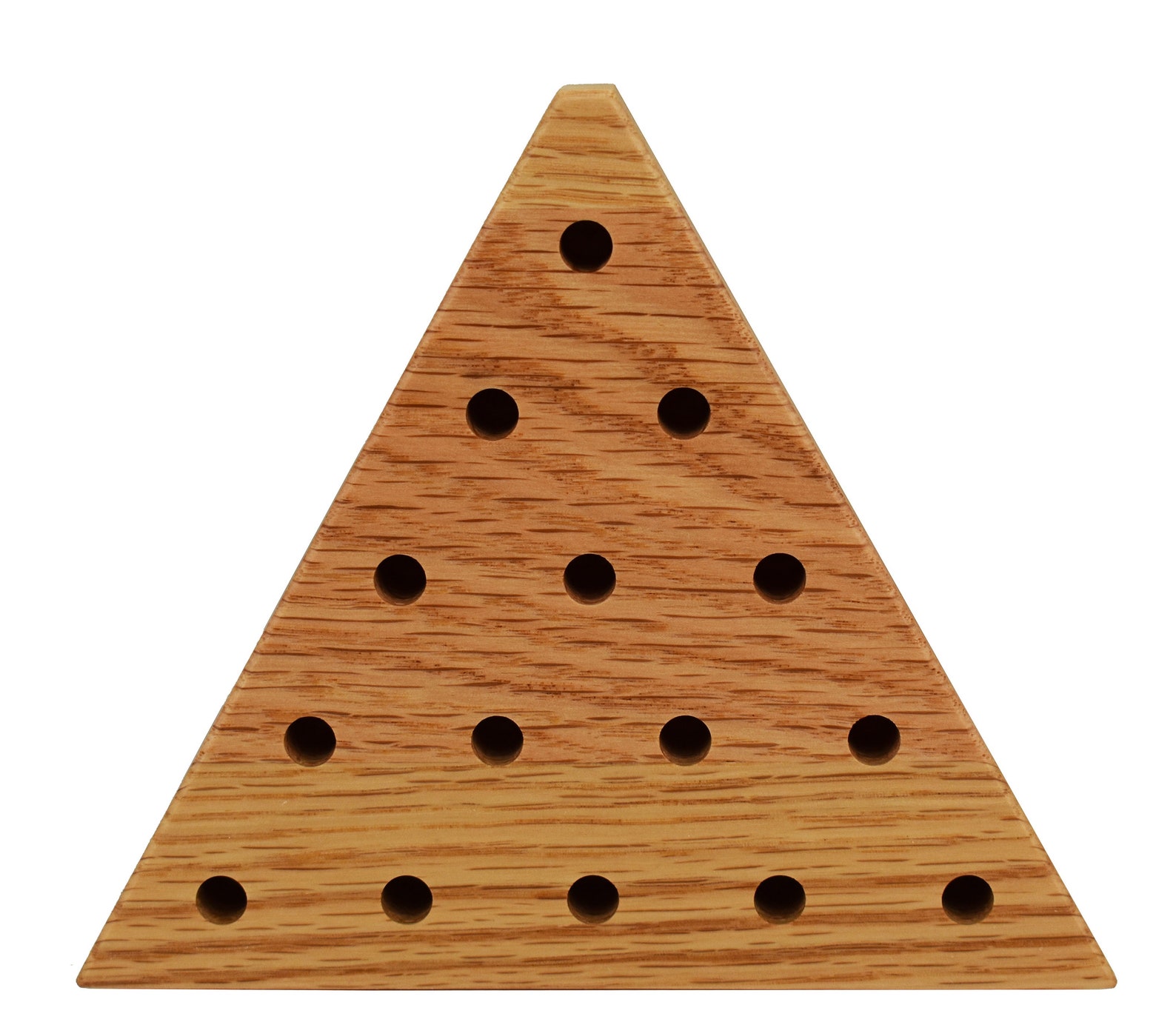 Solid Oak Wooden Peg Game Triangle - Etsy