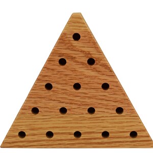 Solid Oak Wooden Peg Game Triangle - Etsy