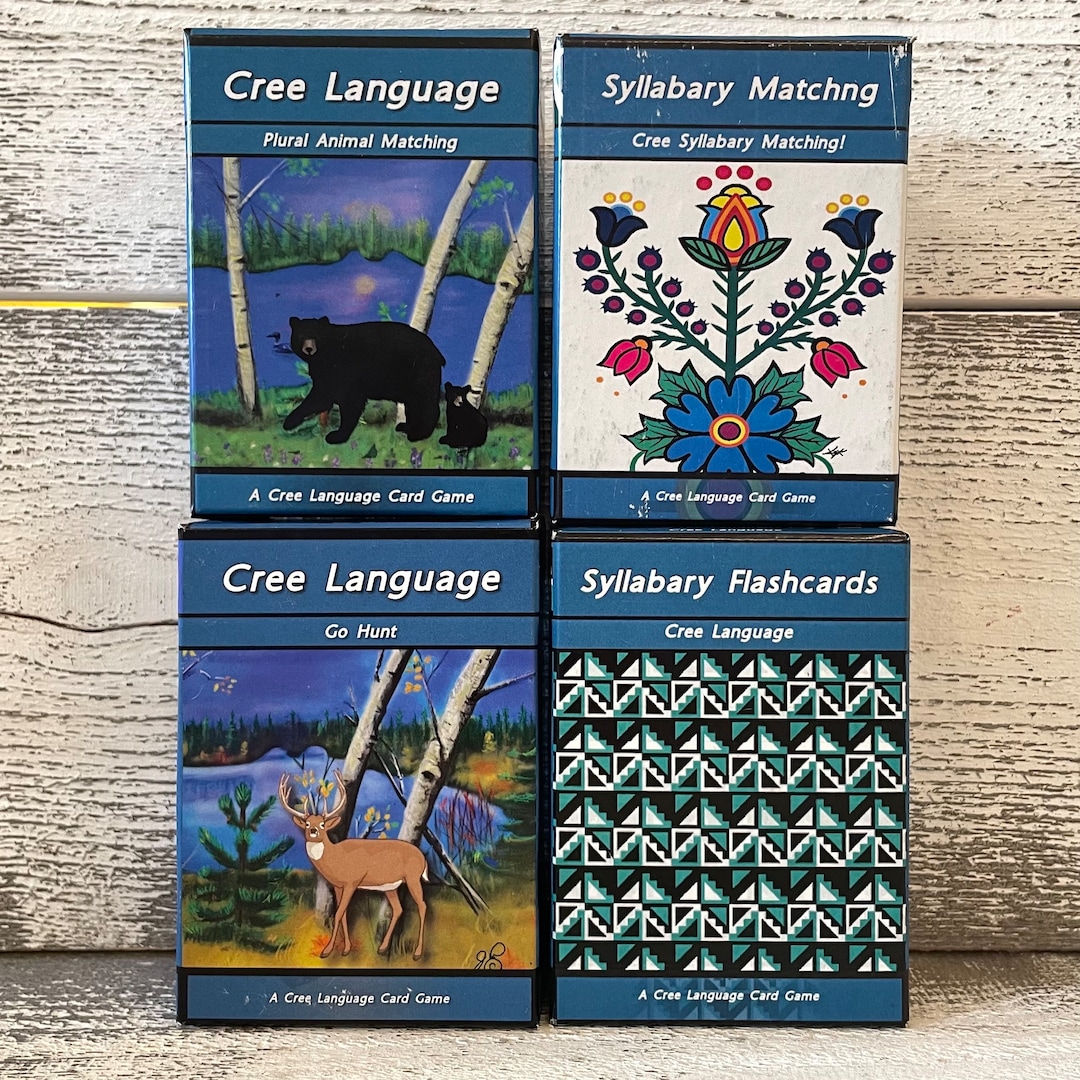 Cree Language Card Games; Cree Numbers and Animals - Etsy
