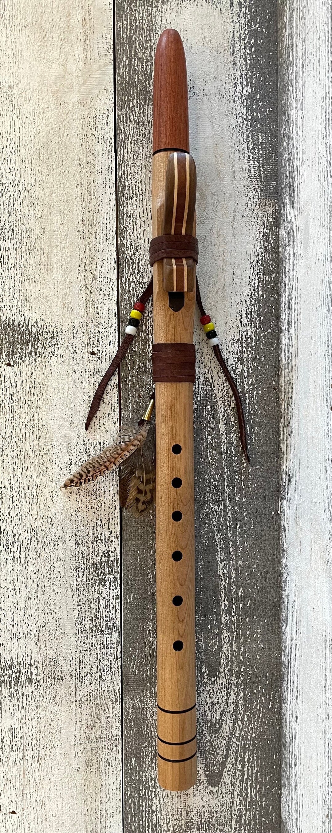 Montana Made Native Design Flute Birch & Bubinga W/ Feathers F Minor - Etsy
