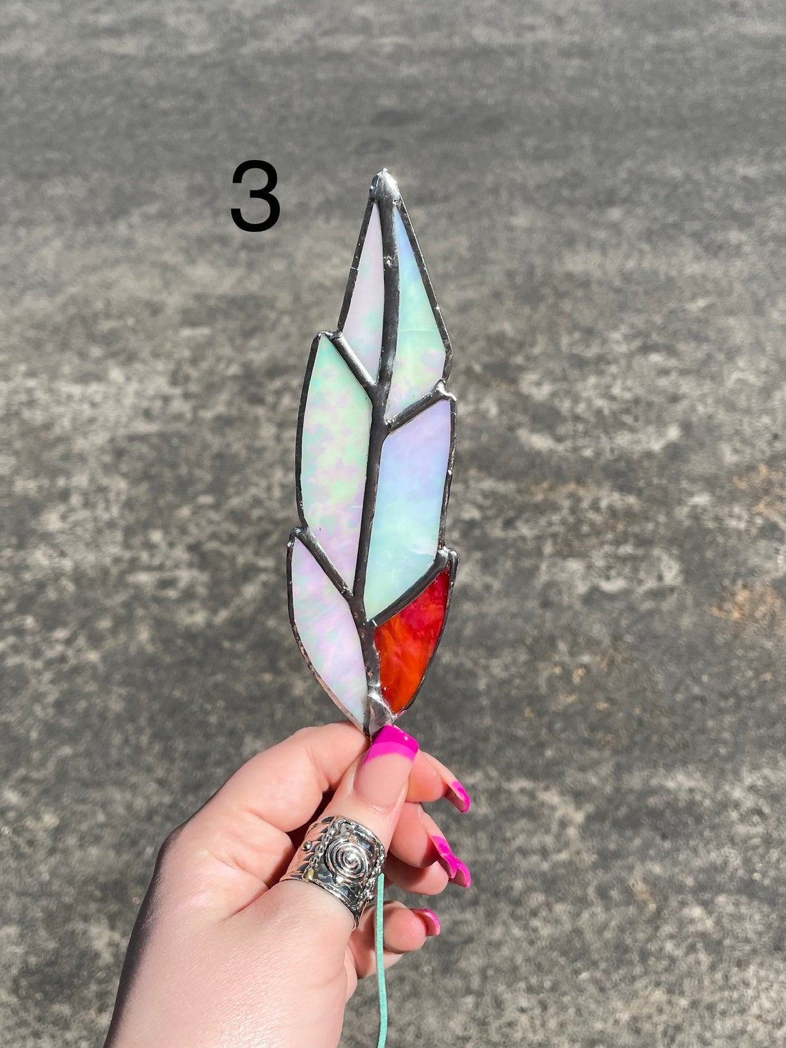 Suncatcher Feathers Stained Glass Made by Apache Descendant - Etsy