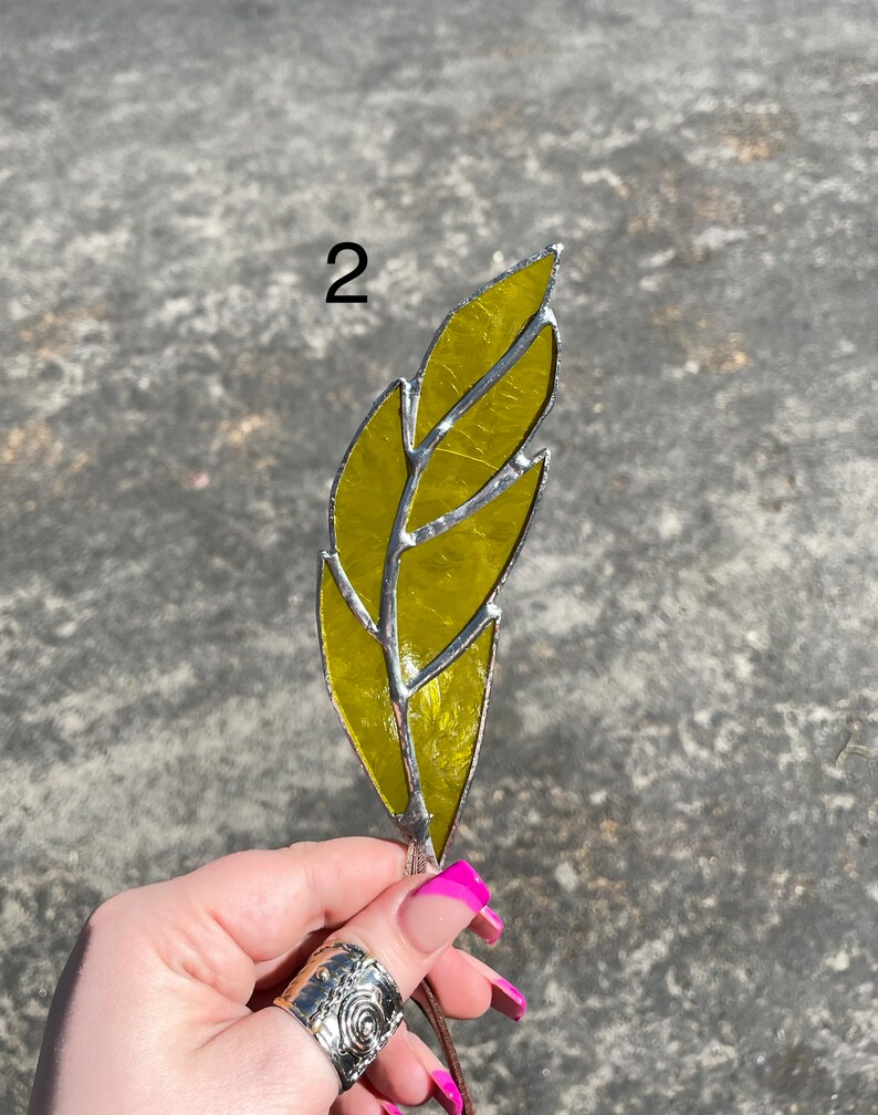 Suncatcher Feathers Stainglass Made by Apache Descendant - Etsy