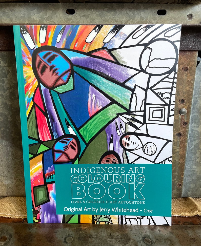 Indigenous Art Coloring Book With Colored Pencils - Etsy