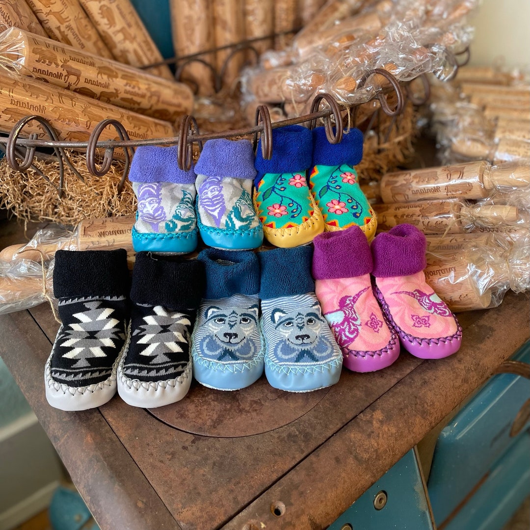 Native Northwest Cotton Baby Booties, Moccasins - Etsy