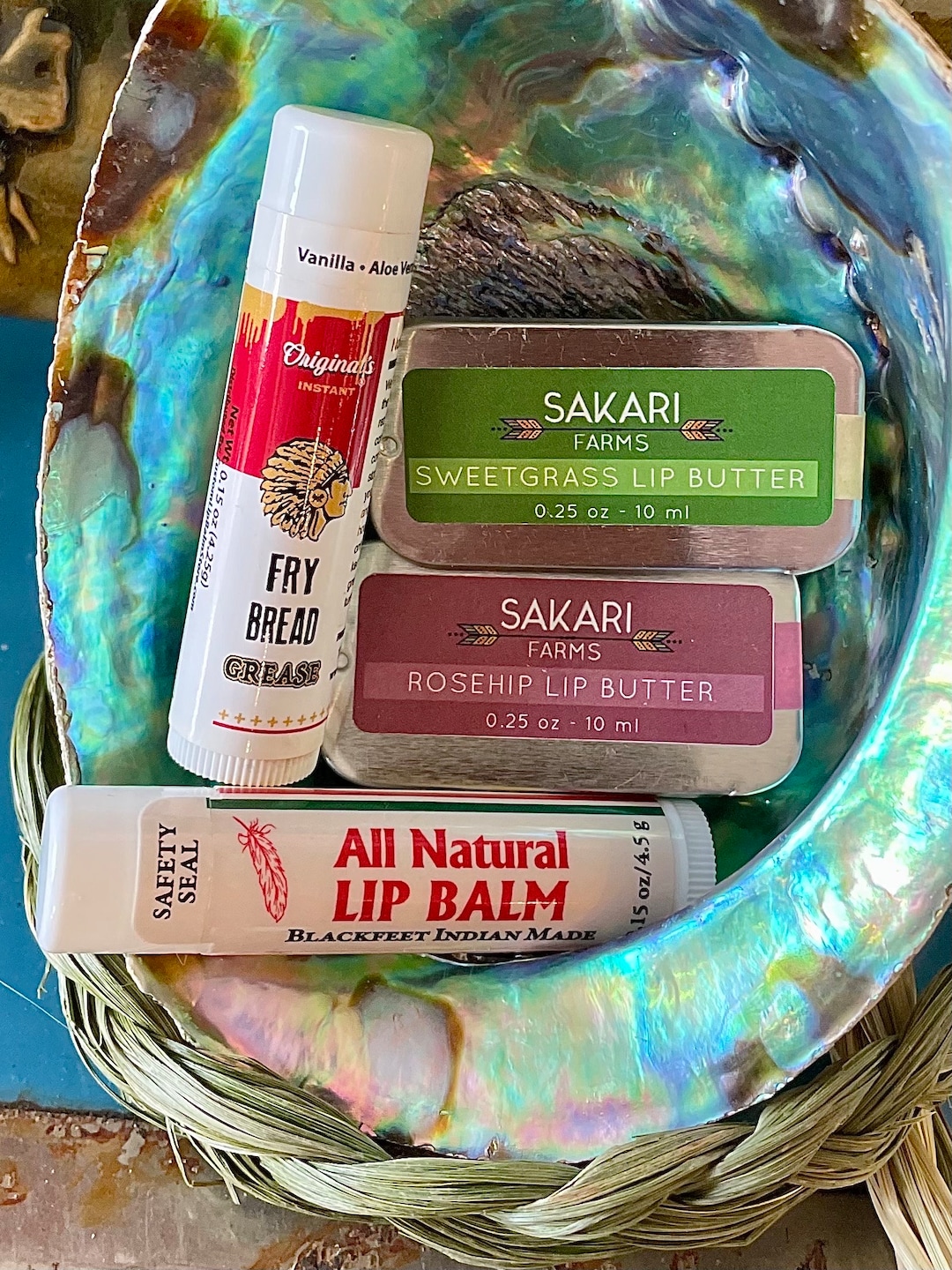 Authentic Native Made Lip Balm and Lip Butter; Sweetgrass, Rosehip ...