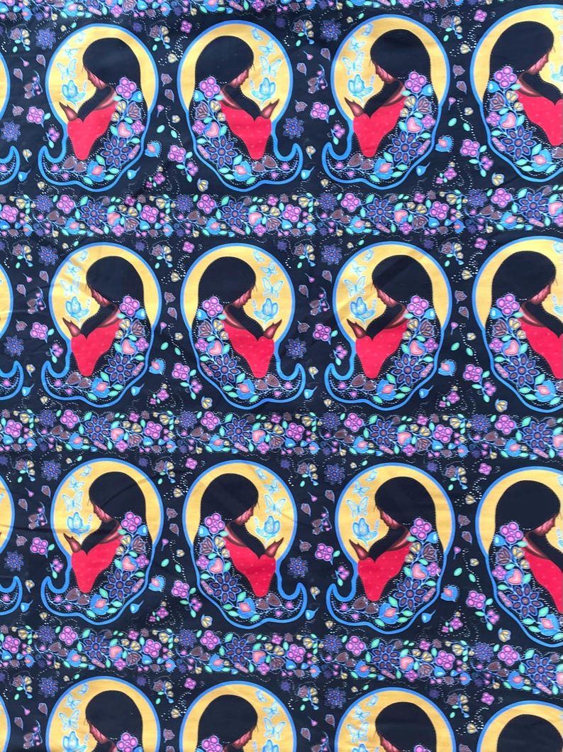 Indigenous Designed Cotton Fabric; One Yard Cut to Order - Etsy