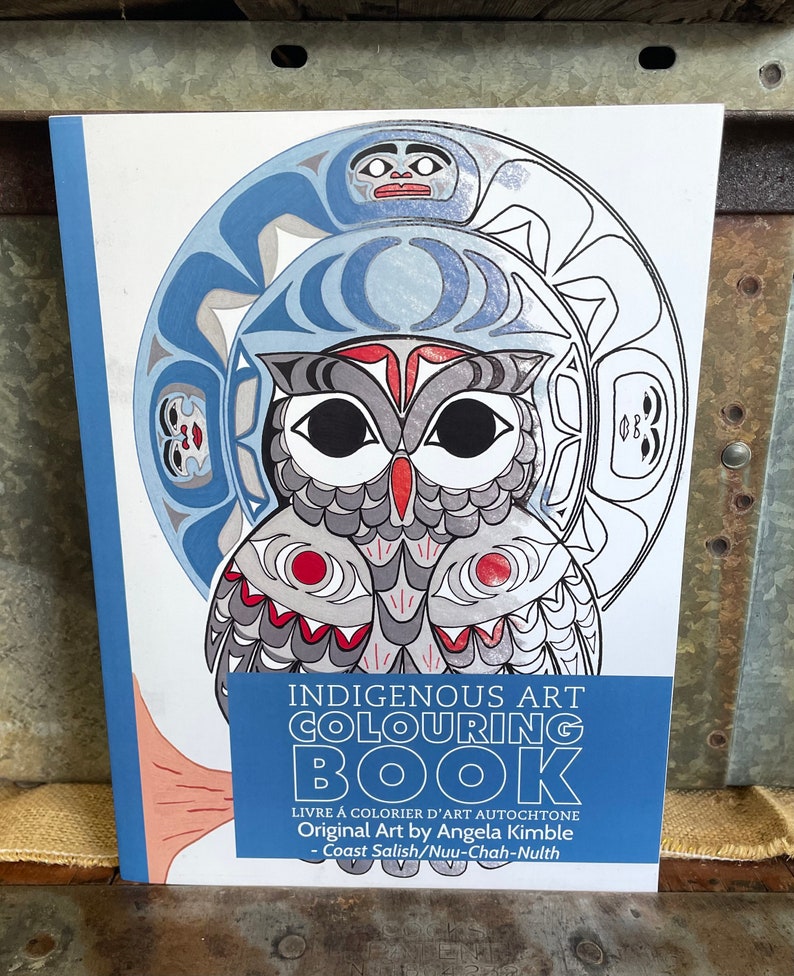 Indigenous Art Coloring Book With Colored Pencils - Etsy