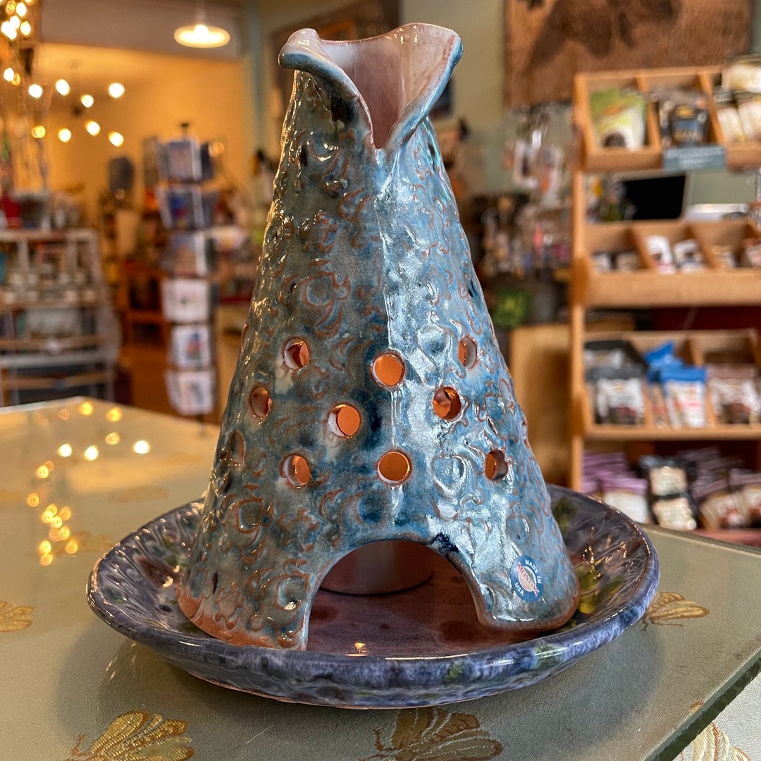 Authentic Native Made Ceramic Teepee Luminaries Handmade in Montana - Etsy